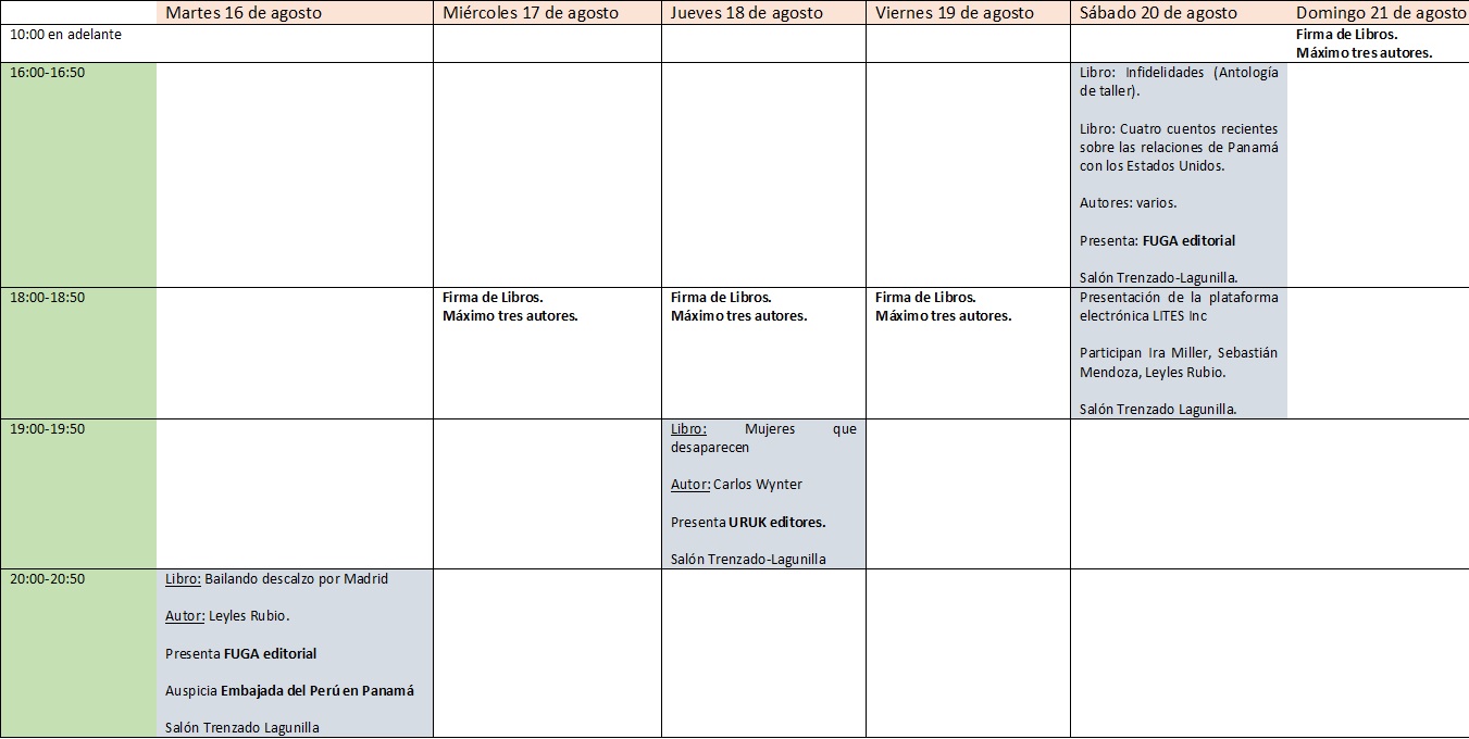 Programa FUGA FIL 2016 – FUGA editorial